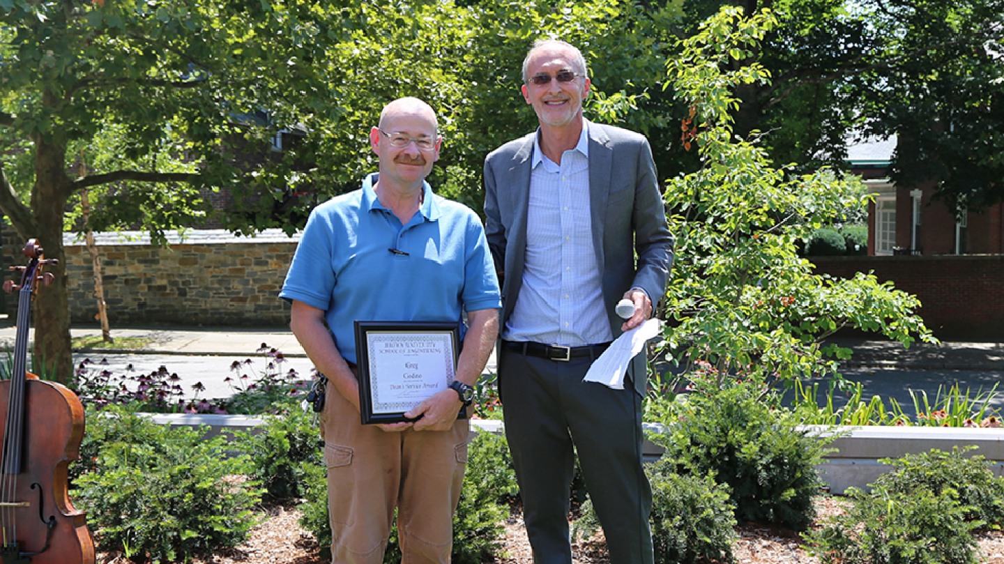 Greg Godino Receives Dean's Service Award | Engineering | Brown University
